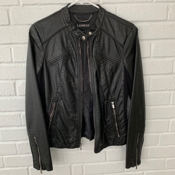 Express | Jackets & Coats | Express Black Leather Jacket | Poshmark